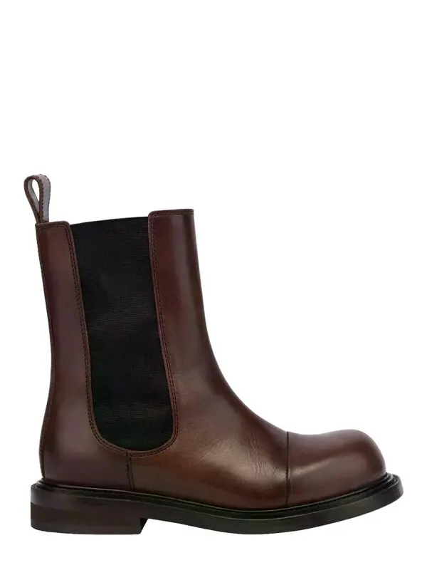 Moschino Leather Chelsea Boots - Brown