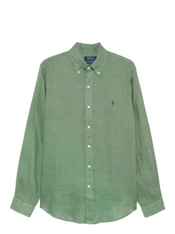 Polo Ralph Lauren Long-sleeve Linen Shirt - Green