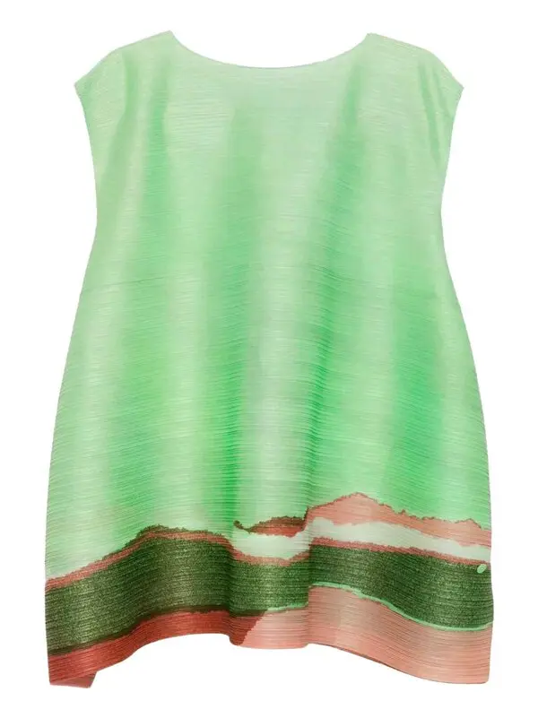 Issey Miyake Grainy Printed Tunic - Green