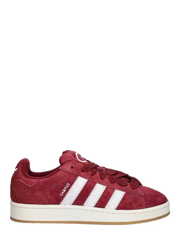 Adidas Campus 00s Three-stripe Suede Sneakers - Red