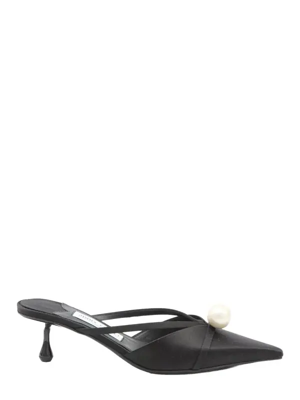 JIMMY CHOO 50mm Sana Pearl-embellished Mules - Black