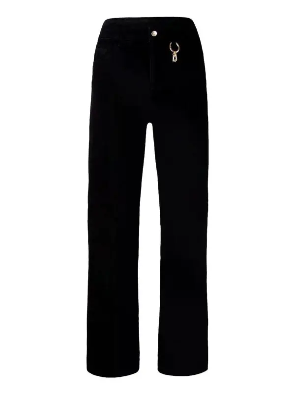 Liu Jo Ring-detail High-rise Jeans - Black