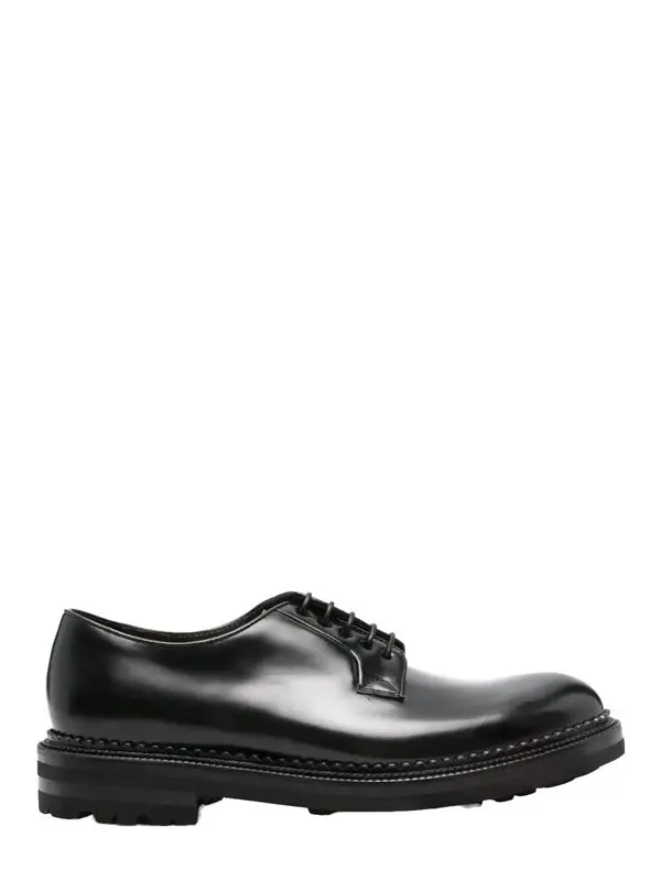 CENERE GB Patent Leather Derby Shoes - Black