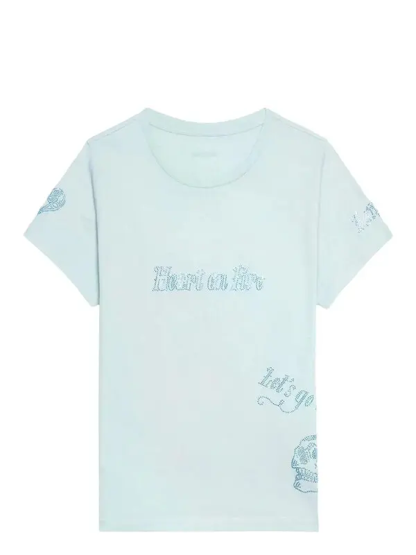 Zadig&Voltaire Crystal-embellished T-shirt - Blue