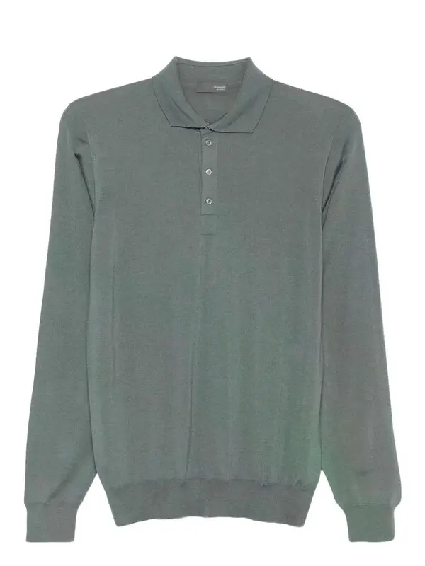 DRUMOHR Long-sleeve Polo Shirt - Grey