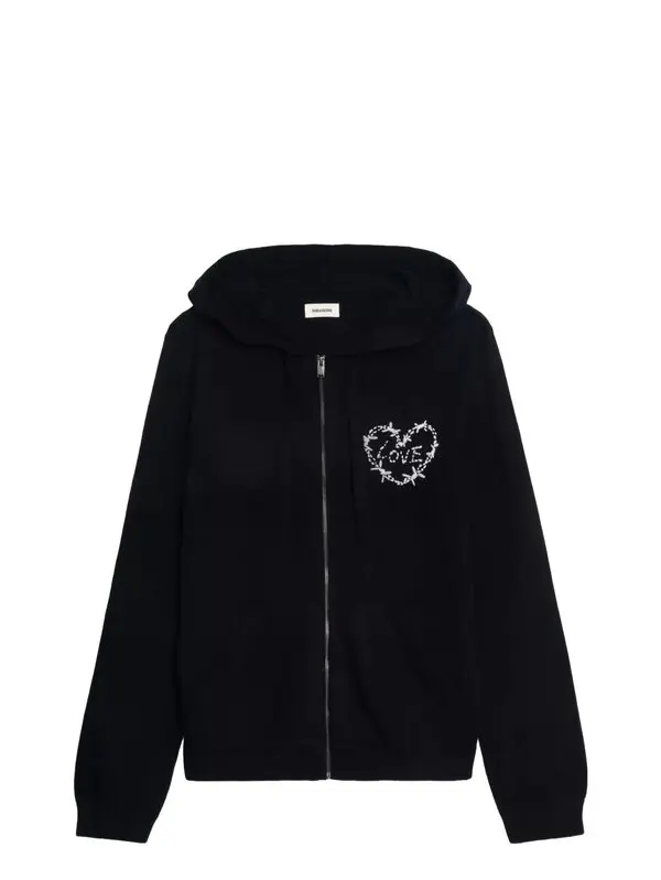 Zadig&Voltaire Clash Zip-up Hoodie - Black
