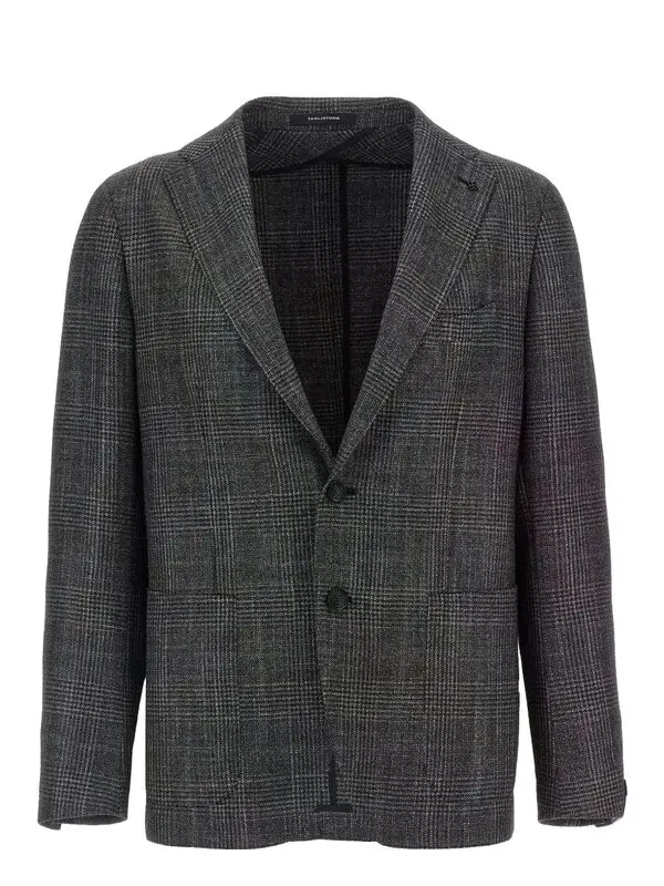 Tagliatore Check-patterned Blazer - Grey