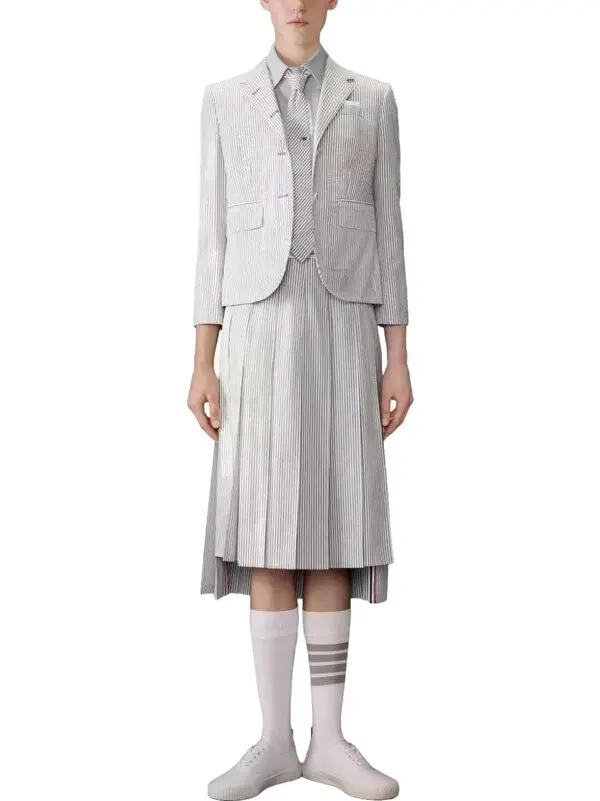 Thom Browne Oxford Short-sleeve Shirt - Grey