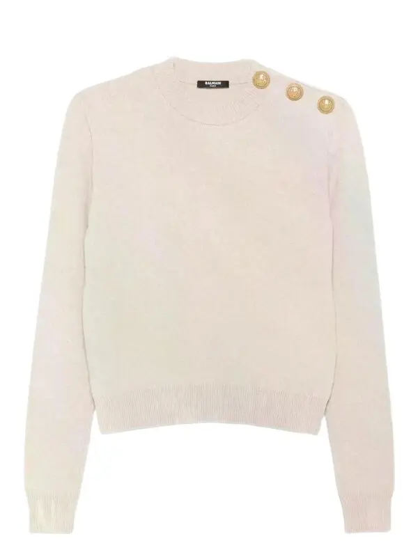 Balmain Ribbed Sweater - Neutrals