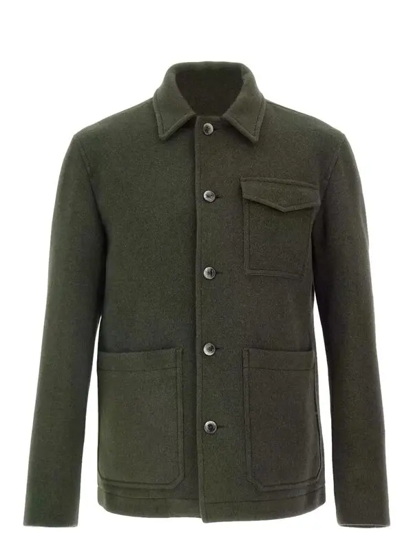 Herno Patch-pocket Button-fastening Shirt Jacket - Green