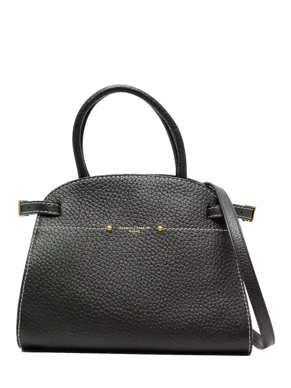 GIANNI CHIARINI Farah Grained-leather Tote - Black