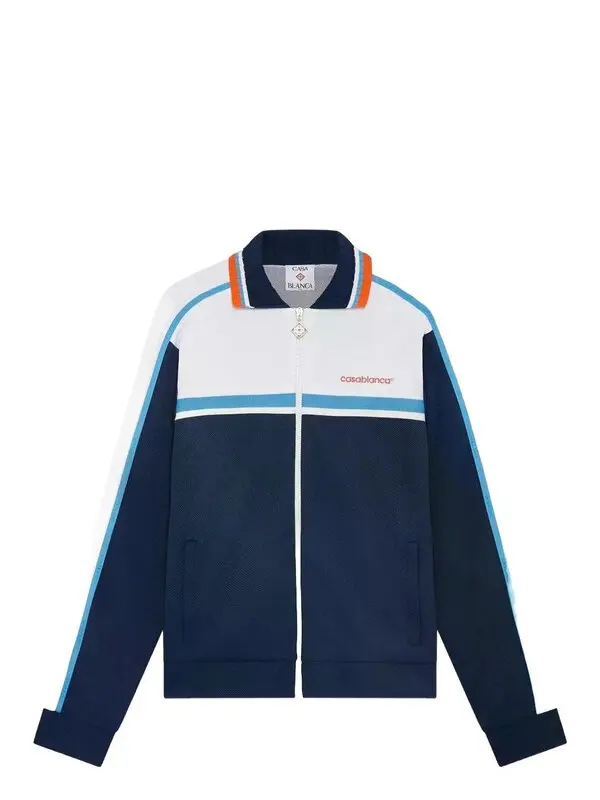Casablanca Panelled Zip-up Jacket - Blue