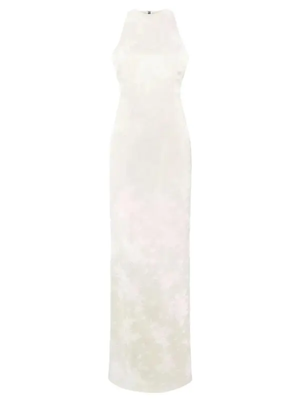 Paris Georgia Maxine Floral Jacquard Maxi Dress - White