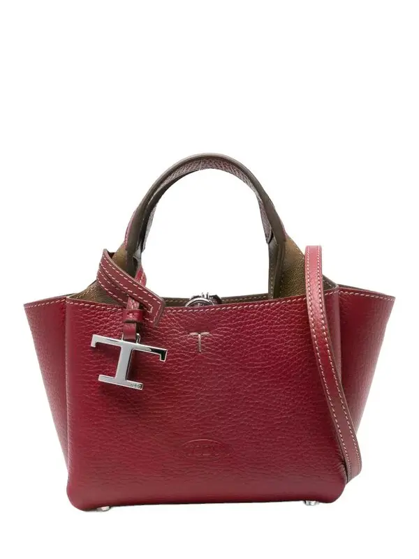 TOD'S Micro Leather Tote - Red