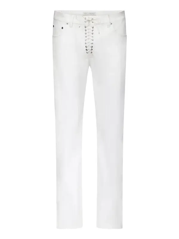 LUDOVIC DE SAINT SERNIN Lace-up Jeans - White