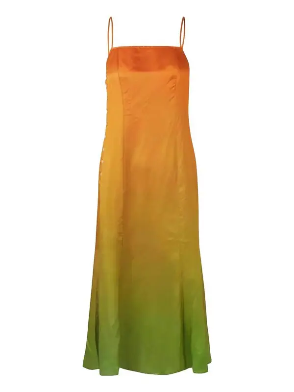 SAMSOE SAMSOE Gradient Silk Dress - Orange