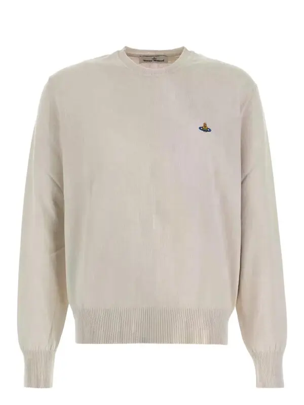 VIVIENNE WESTWOOD Alex Orb-embellished Cotton-cashmere Sweater - Neutrals