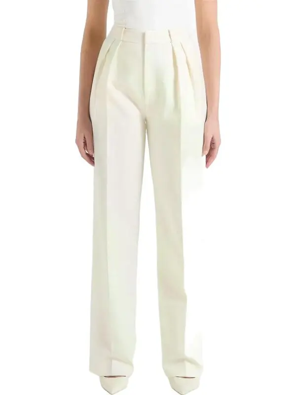 Manière De Voir Twin-pleated Tailored Trousers - White