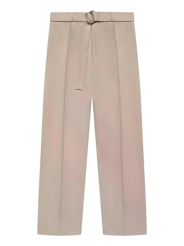 Manière De Voir Textured Belted Tailored Trousers - Neutrals