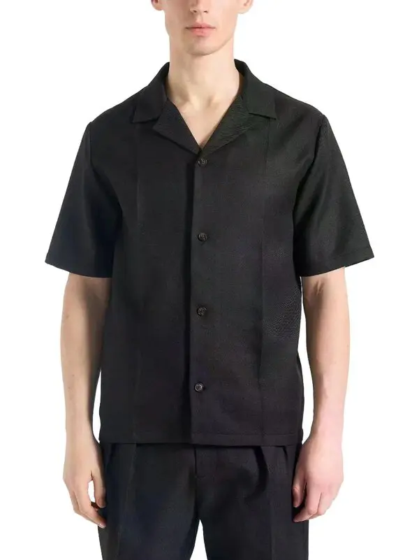 Manière De Voir Felix Creased Tailored Shirt - Black