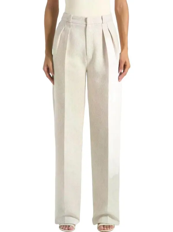 Manière De Voir Twin-pleat Tailored Trousers - Neutrals
