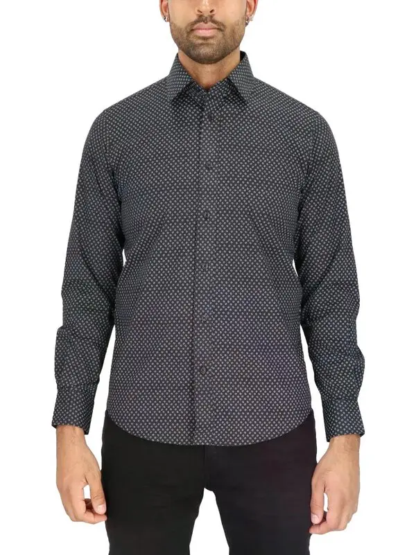 Scotch & Soda Patterned Long-sleeve Shirt - Black