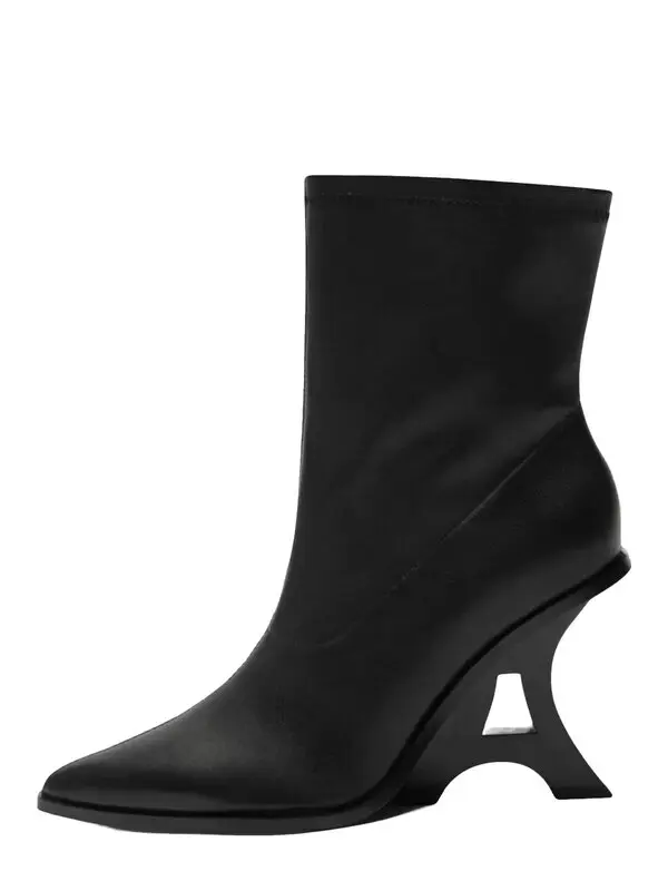 Manière De Voir Heeled Suede Boots - Black