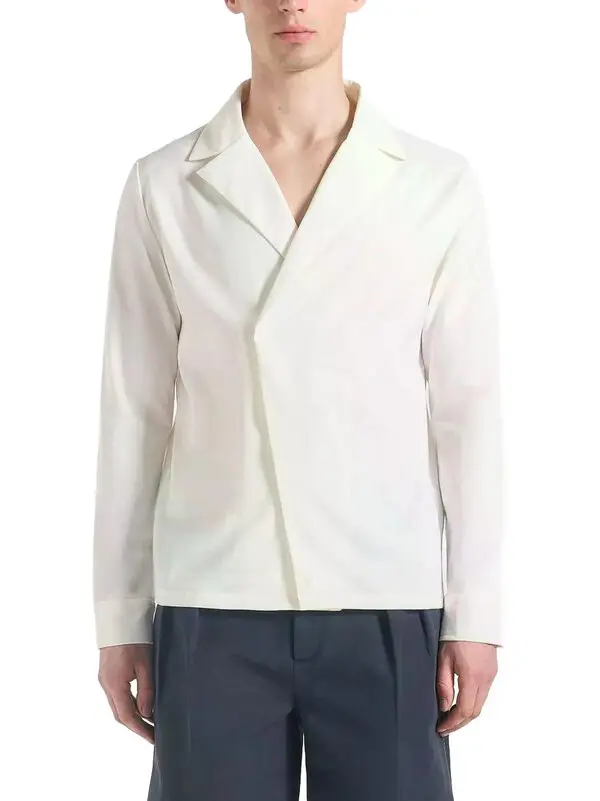 Manière De Voir Alban Satin Double-breasted Shirt - White