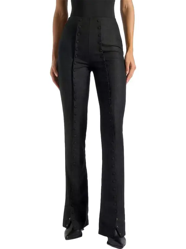 Manière De Voir Therese Tailored Trousers With Button Detail - Black