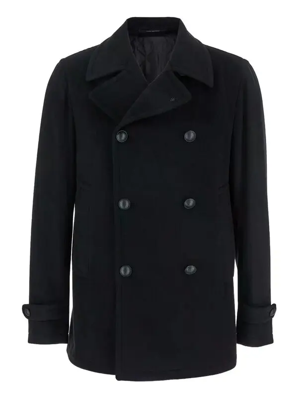 Tagliatore Double-breasted Pea Coat - Black