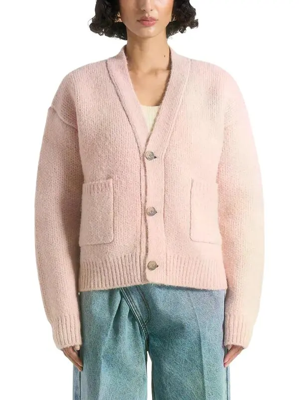 Manière De Voir Button-fastening Knit Cardigan - Pink