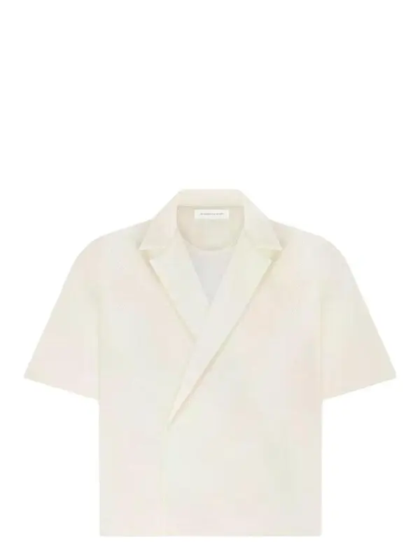 Manière De Voir Abel Boxy Twill Double-breasted Shirt - Neutrals