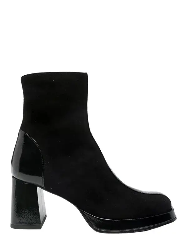 Chie Mihara 70mm Calf-leather Block-heel Boots - Black