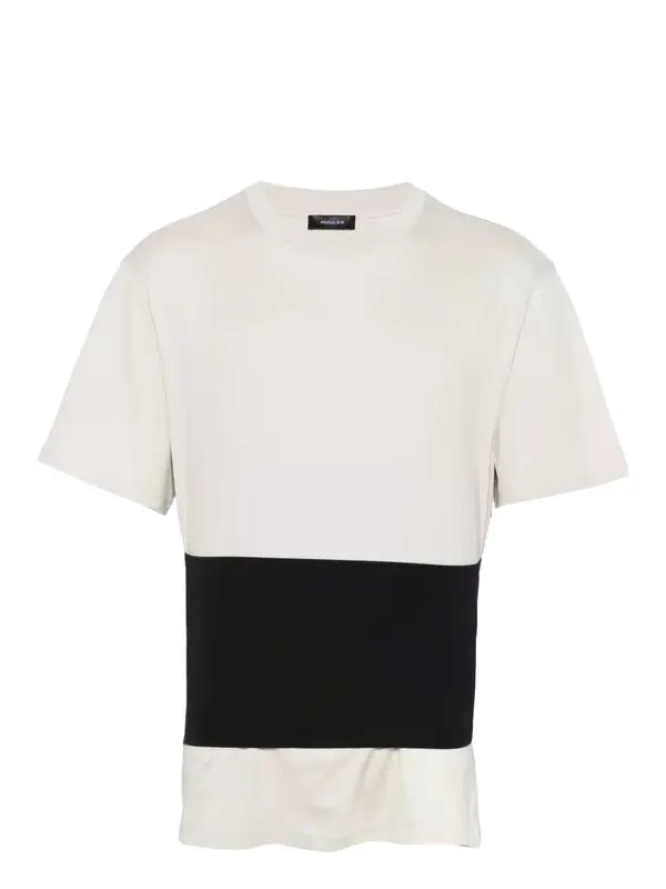 MUGLER Panelled T-shirt - Neutrals