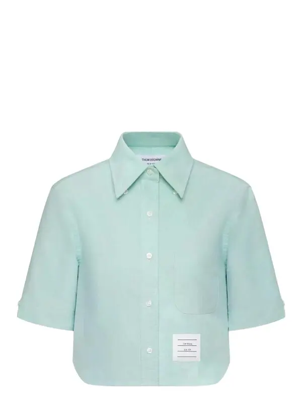 Thom Browne Short-sleeve Button Down Shirt - Blue