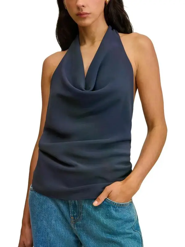 Cult Gaia Augusta Cowl-neck Top - Blue