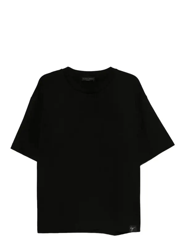 GIUSEPPE ZANOTTI Organic-cotton Crew-neck T-shirt - Black