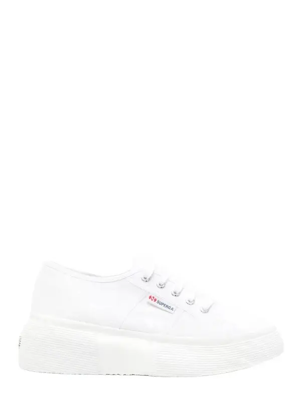 Superga Platform Lace-up Trainers - White