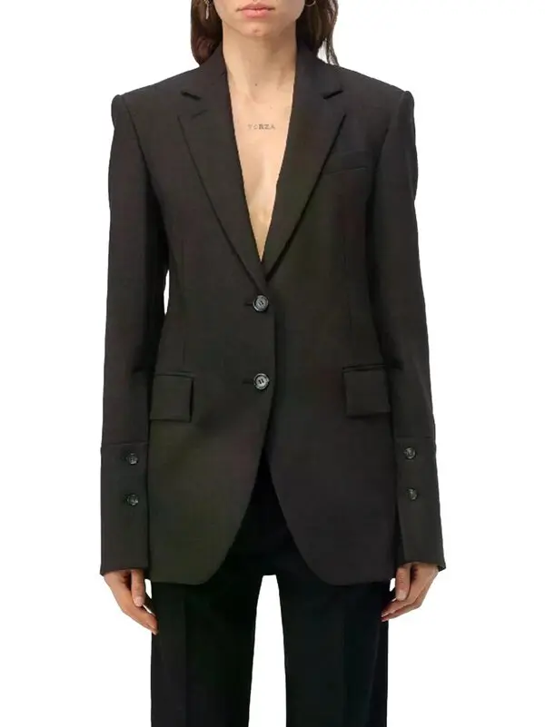 Sportmax Buttoned Single-breasted Blazer - Black
