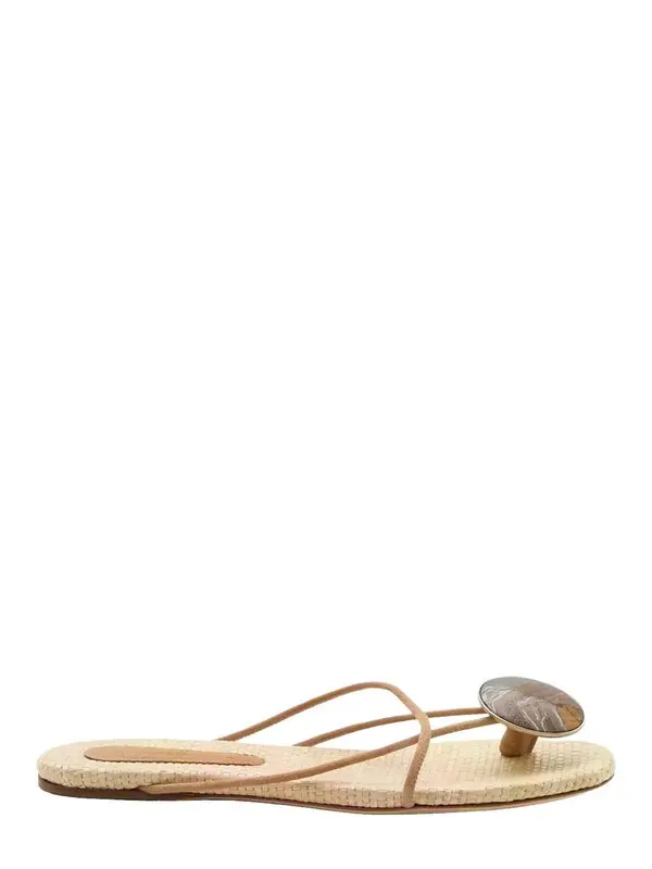 Christopher Esber Doma Stoned Flat Sandals - Neutrals