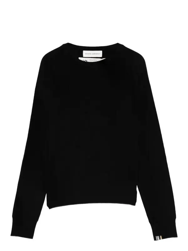 EXTREME CASHMERE X N°382 Belle Round-neck Long-sleeve Sweater - Black