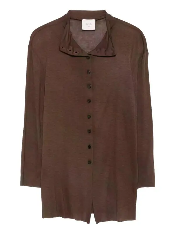ALYSI Fine-knit Top - Brown