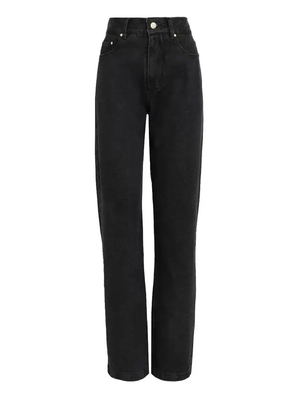 AMAPO High-waist Straight Jeans - Black