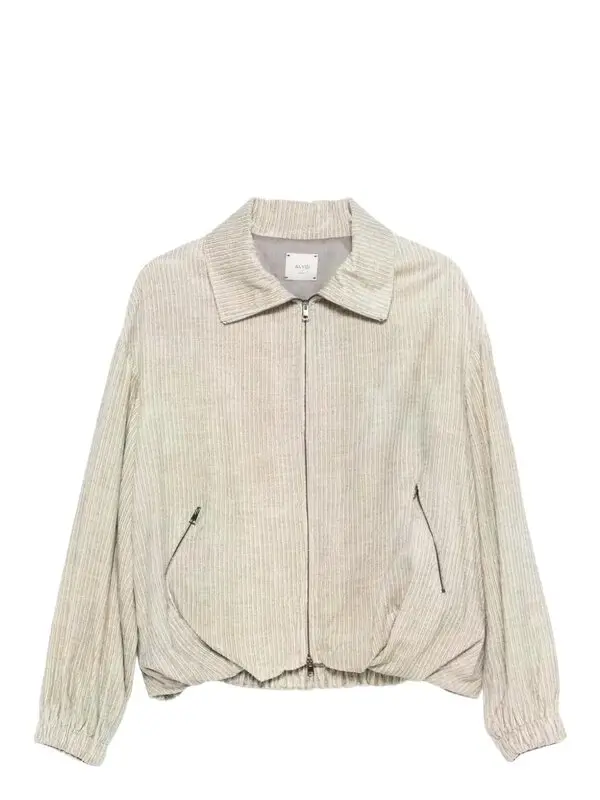 ALYSI Corduroy Zip-front Jacket - Neutrals