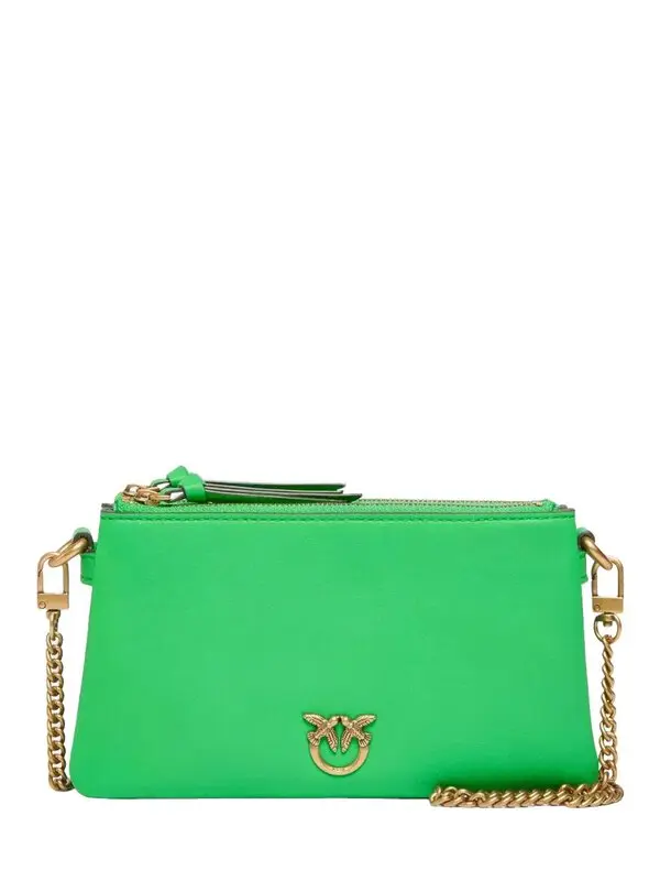 Pinko Love Birds Zip-top Crossbody Bag - Green