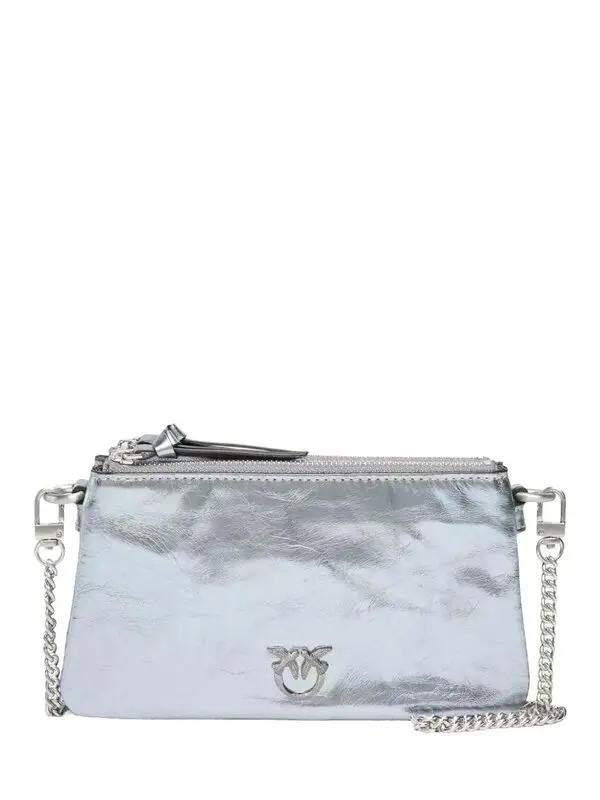 Pinko Metallic Double-zip Cross Body Bag - Blue