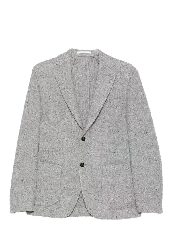 Eleventy Patch-pocket Two-button Blazer - Grey