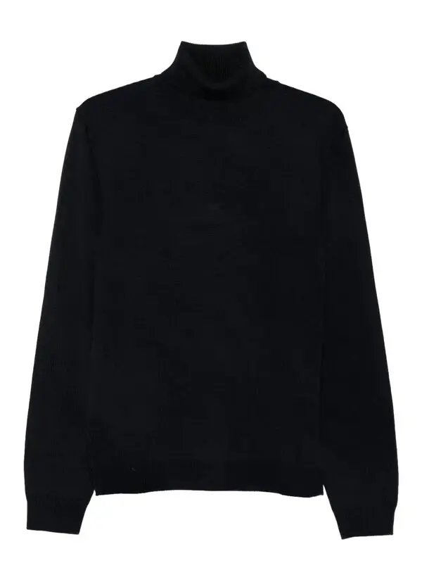 ROBERTO COLLINA Turtleneck Merino Wool Sweater - Blue