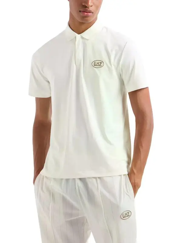 Emporio Armani Logo-appliqué Polo Shirt - White