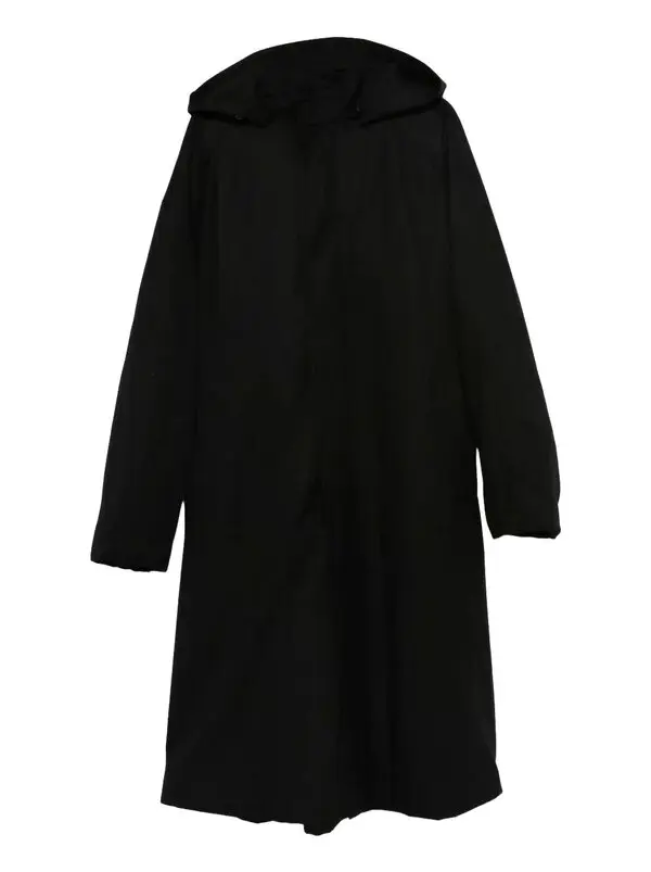 JUUN.J Hooded Wool Coat - Black